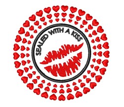 Sealed With Kiss Embroidery Design | EmbroideryDesigns.com