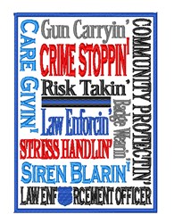 Law Enforcement Officer Embroidery Design | EmbroideryDesigns.com