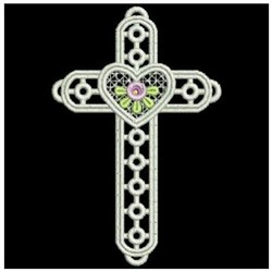 FSL Rose Cross Embroidery Design | EmbroideryDesigns.com