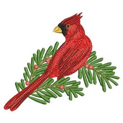 Bright Cardinals Embroidery Design | EmbroideryDesigns.com
