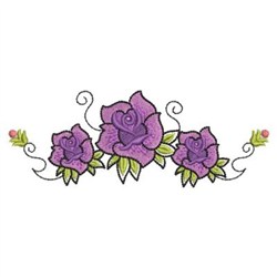 Artistic Roses Border Embroidery Design | EmbroideryDesigns.com
