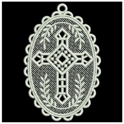 FSL Cross Ornament Embroidery Design | EmbroideryDesigns.com