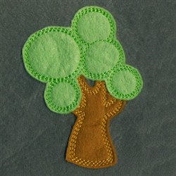 Applique Oak Tree Embroidery Design | EmbroideryDesigns.com