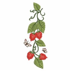 Hanging Raspberries Embroidery Design | EmbroideryDesigns.com