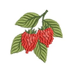 Two Raspberries Embroidery Design | EmbroideryDesigns.com