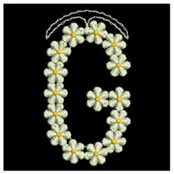 FSL Floral Letter G Embroidery Design | EmbroideryDesigns.com