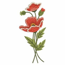 Poppy Embroidery Design | EmbroideryDesigns.com