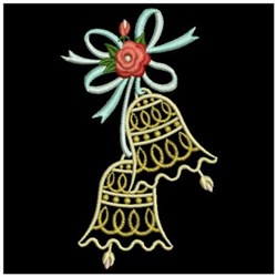 Fancy Wedding Bells Embroidery Design | EmbroideryDesigns.com