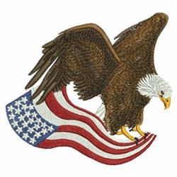 Eagle And Flag Embroidery Design | EmbroideryDesigns.com