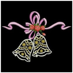 Wedding Bells Floral Embroidery Design | EmbroideryDesigns.com