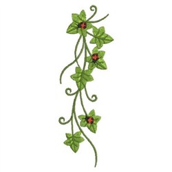 Ladybugs In Ivy Embroidery Design | EmbroideryDesigns.com