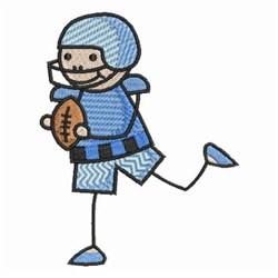 Football Player Embroidery Design | EmbroideryDesigns.com