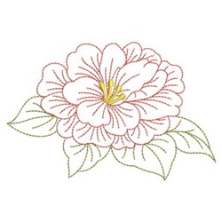 Vintage Camellia Embroidery Design | EmbroideryDesigns.com