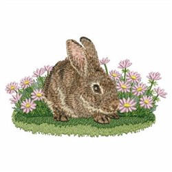 Brown Bunny Embroidery Design | EmbroideryDesigns.com