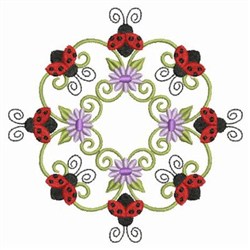 Ladybugs Embroidery Design | EmbroideryDesigns.com