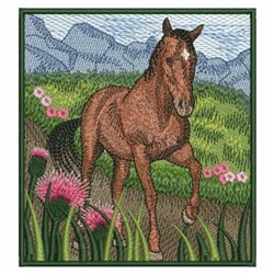 Horse Scene Embroidery Design | EmbroideryDesigns.com