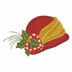 Pretty Red Hat Embroidery Design | EmbroideryDesigns.com