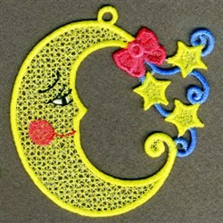 FSL Funny Moon Embroidery Design | EmbroideryDesigns.com