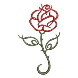 Simply Rose Outline Embroidery Design | EmbroideryDesigns.com