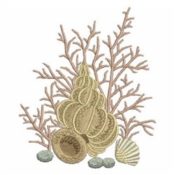 Coral & Seashells Embroidery Design | EmbroideryDesigns.com