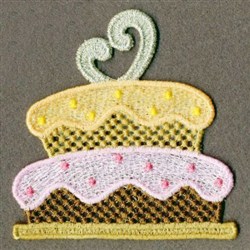 FSL Birthday Cake Embroidery Design | EmbroideryDesigns.com