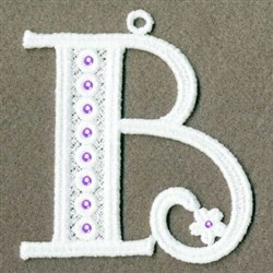 FSL Crystal Letter B Embroidery Design | EmbroideryDesigns.com