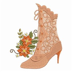 Victorian Boot Embroidery Design | EmbroideryDesigns.com