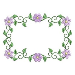 Floral Dreams Rectangles Embroidery Design | EmbroideryDesigns.com