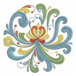 Rosemaling Decor Embroidery Design | EmbroideryDesigns.com