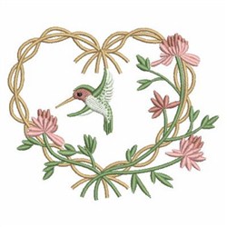 Elegant Hummingbirds Embroidery Design | EmbroideryDesigns.com