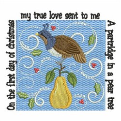 A Partridge Embroidery Design | EmbroideryDesigns.com
