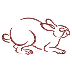Rabbit Outline Embroidery Design | EmbroideryDesigns.com