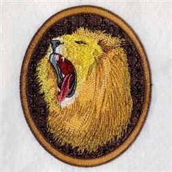 Roaring Lion Embroidery Design | EmbroideryDesigns.com
