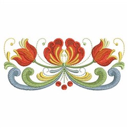 Norwegian Rosemaling Embroidery Design | EmbroideryDesigns.com