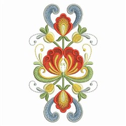 Rosemaling Border Embroidery Design | EmbroideryDesigns.com
