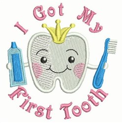 First Tooth Embroidery Design | EmbroideryDesigns.com