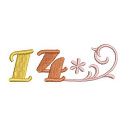 Floral Number 14 Embroidery Design | EmbroideryDesigns.com