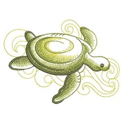 Sketched Turtle Embroidery Design | EmbroideryDesigns.com