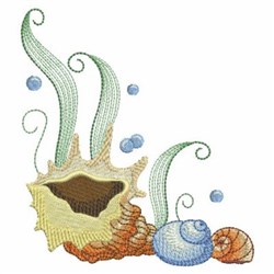 Conch Shell Embroidery Design | EmbroideryDesigns.com