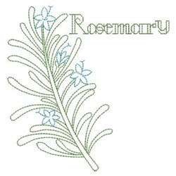 Rosemary Outline Embroidery Design | EmbroideryDesigns.com
