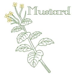 Mustard Outline Embroidery Design | EmbroideryDesigns.com