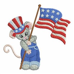 Patriotic Mouse Embroidery Design | EmbroideryDesigns.com