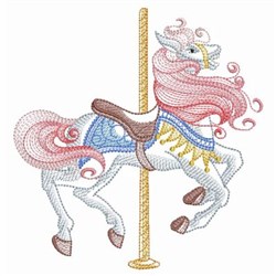 Carousel Horse Embroidery Design | EmbroideryDesigns.com