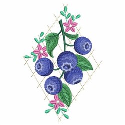 Fresh Blueberries Embroidery Design | EmbroideryDesigns.com
