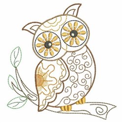 Owl Outline Embroidery Design | EmbroideryDesigns.com