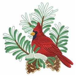 Christmas Cardinal Embroidery Design | EmbroideryDesigns.com