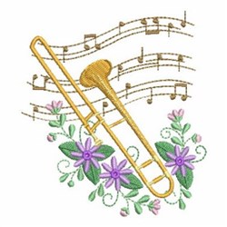 Musical Elegance Embroidery Design | EmbroideryDesigns.com