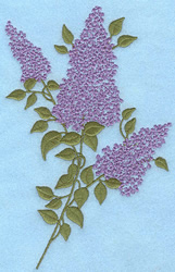 Lilac Blooms Embroidery Design | EmbroideryDesigns.com