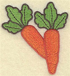 Two Carrots Embroidery Design | EmbroideryDesigns.com