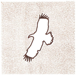 Hawk Outline Square Embroidery Design | EmbroideryDesigns.com